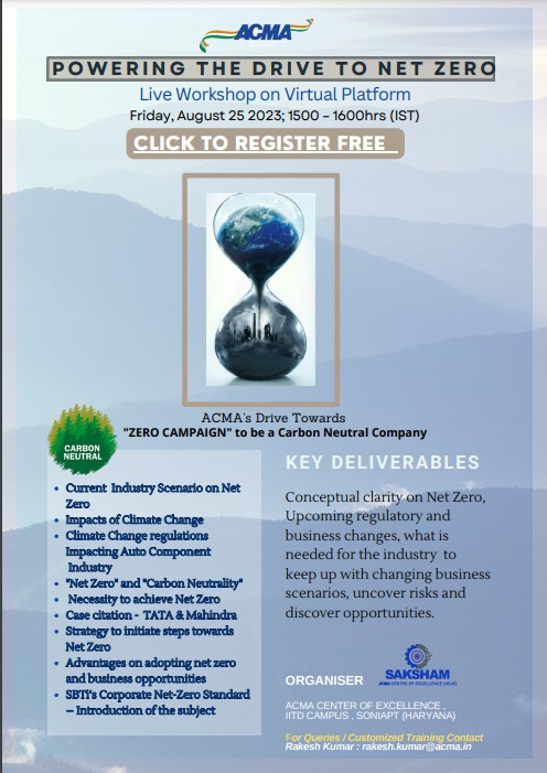 The Automotive Component Manufacturers Association of India - ACMA